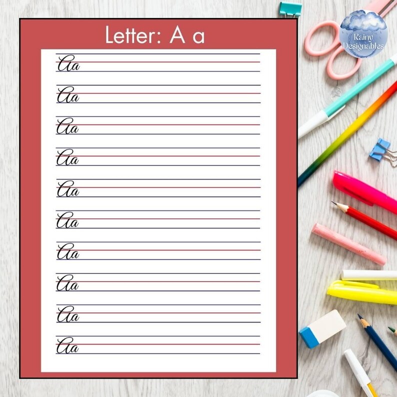 Cursive Learning Pages | Cursive Tracing | Cursive Handwriting Practice ...