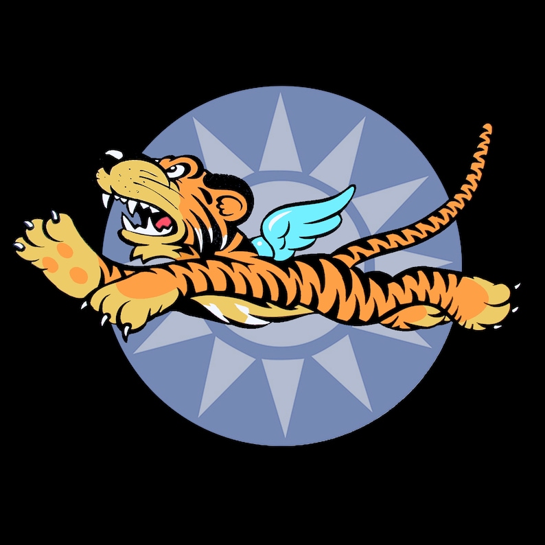 Flying Tigers Insignia T-shirt - WWII Memorabilia - 100% Cotton Gildan ...
