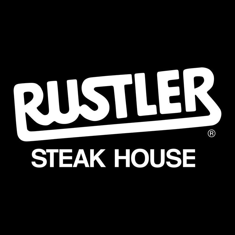 RUSTLER Steak House T-shirt - Defunct Restaurant Chain Logo T-shirt ...