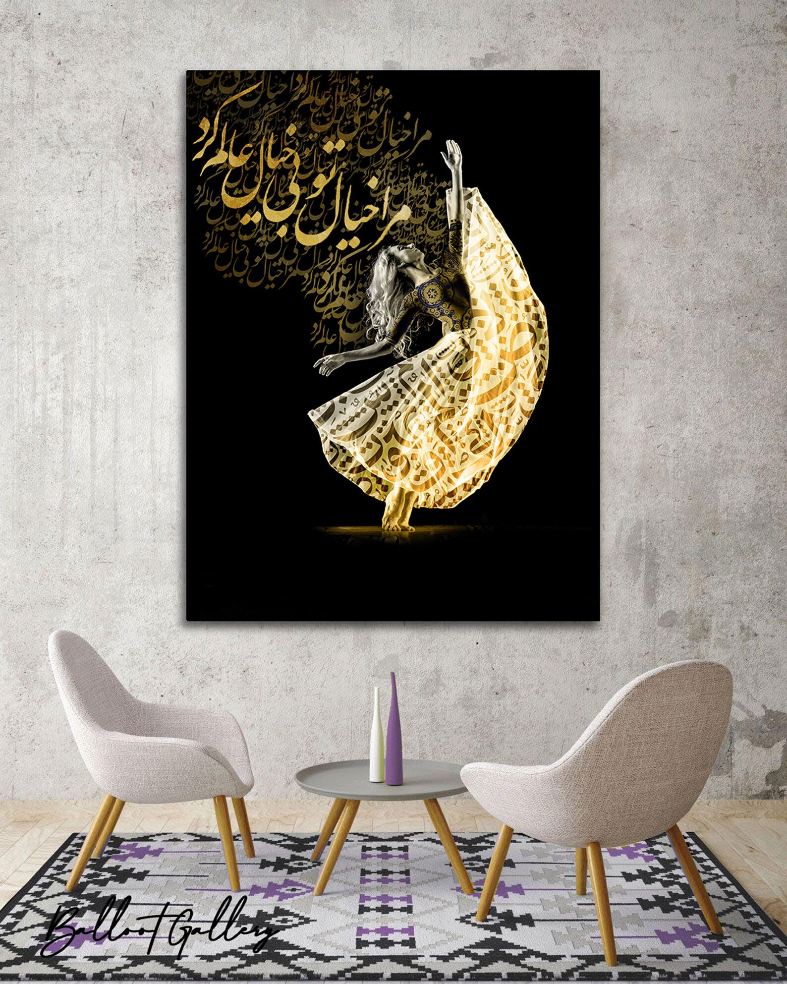Gold Angel | Persian Art Print | Fine Art Print | Persian Modern Art ...
