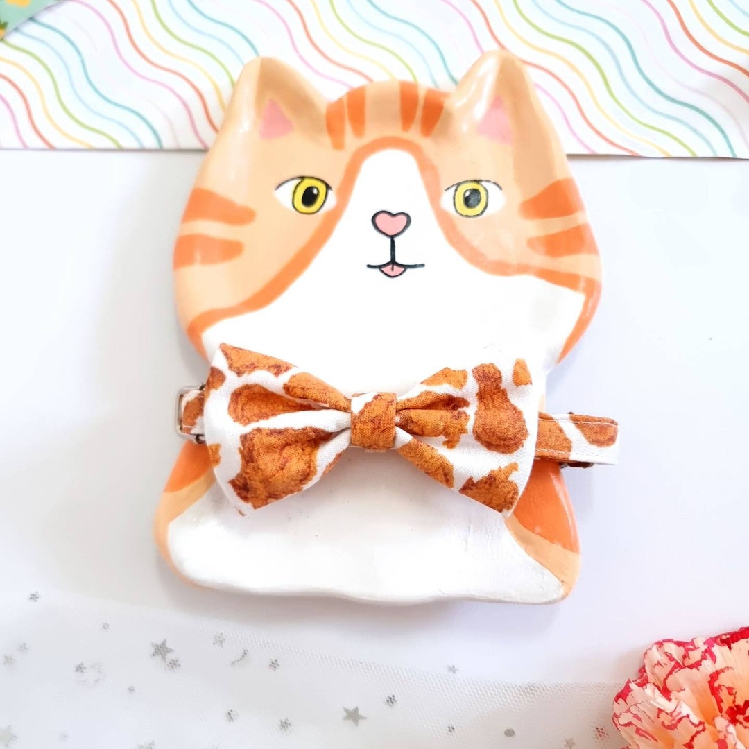 Fried Chicken Fabric Cat Bow Tie Collar With Breakaway Safety Buckle ...