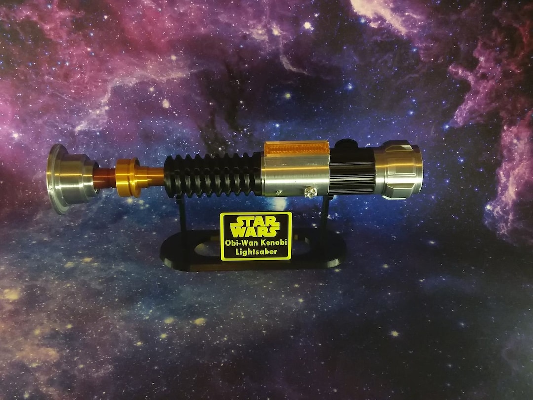 Obi-wan Kenobi Lightsaber Hilt & Stand Colour 3d Printed Episode III 1: ...