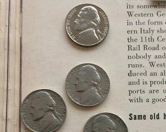 Jefferson Nickel 1964 D Mint Mark - Rare Vintage Coin - Etsy
