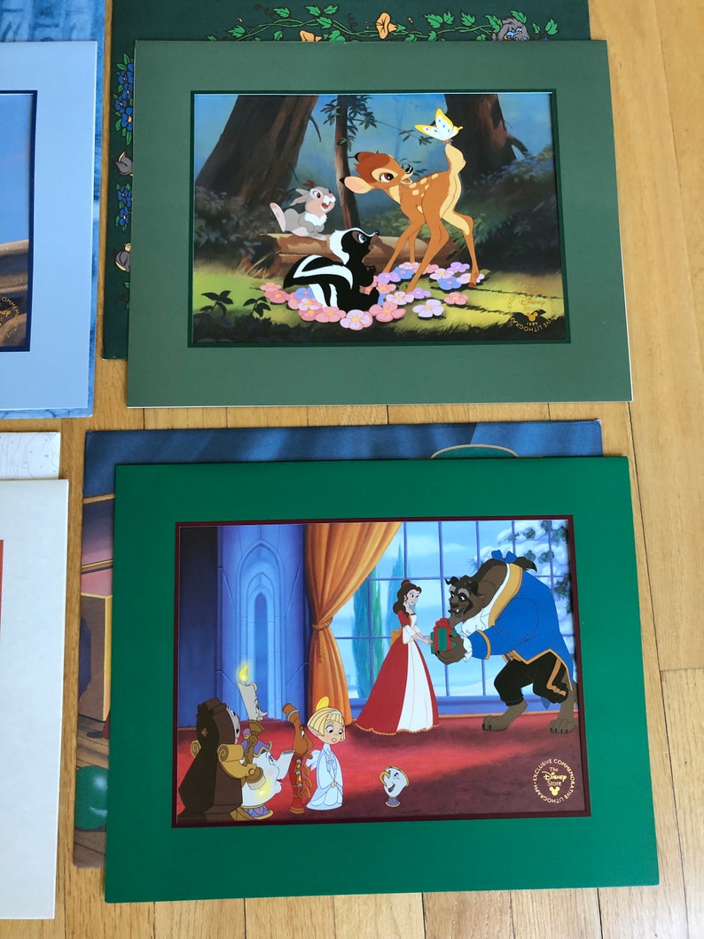 Disney's Collectible Lithograph Printed in the USA Lot of 4 Beauty and ...