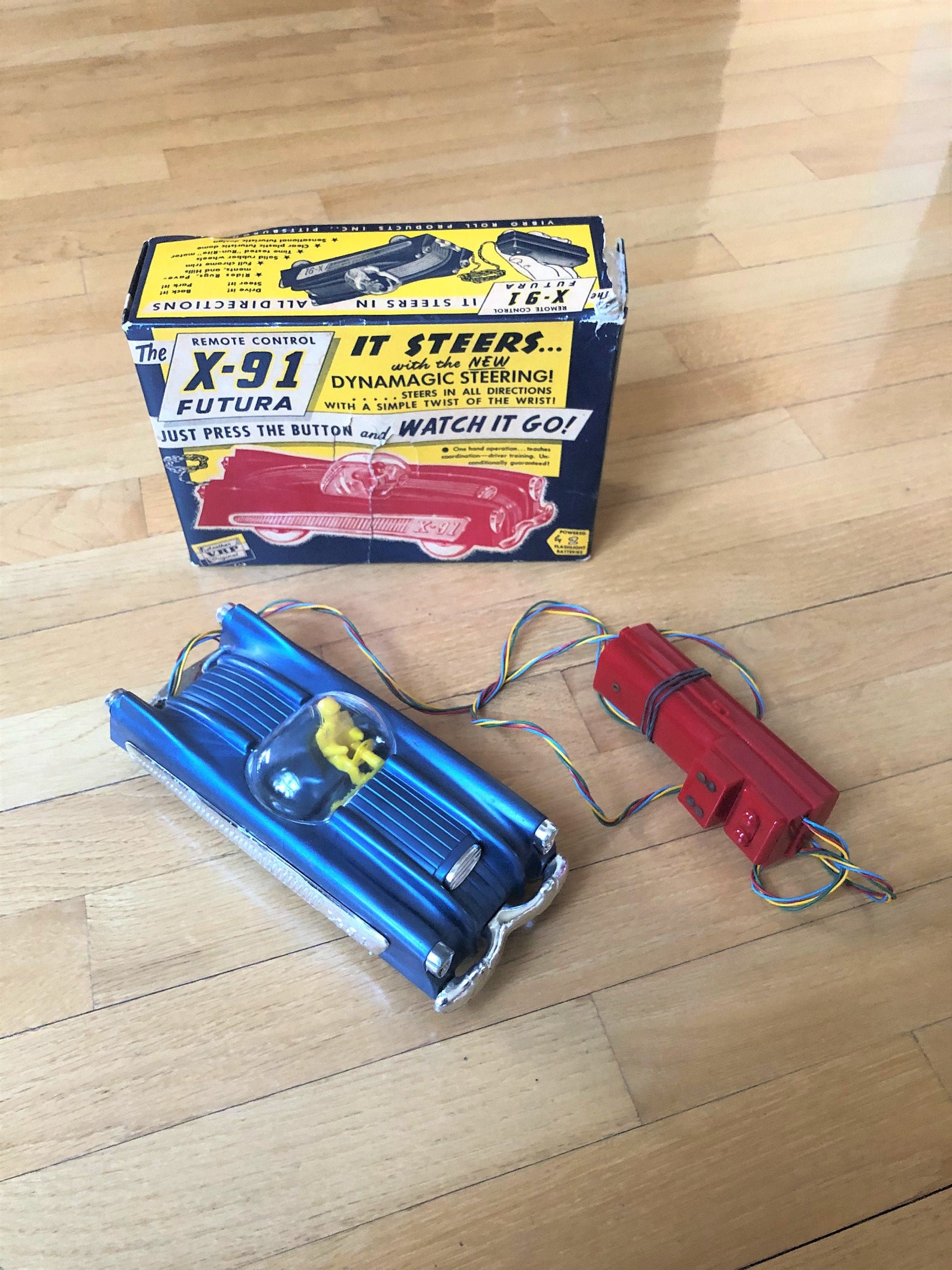 WORKING Vintage Mid Century Remote Control X-91 Futura Blue | Etsy