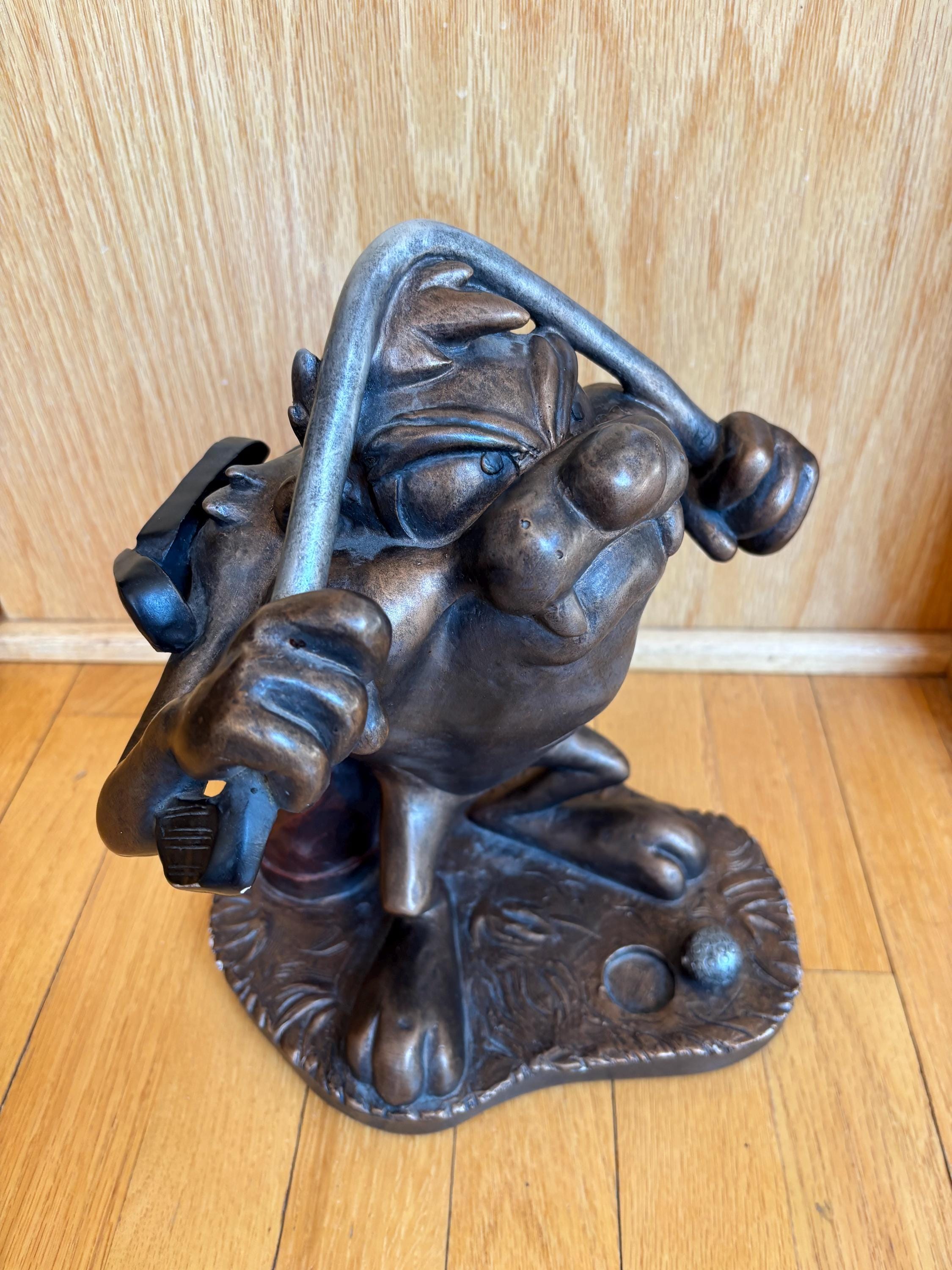 Vintage 1998 Looney Tunes Taz Golf Sculpture, Bronze Painted - Etsy