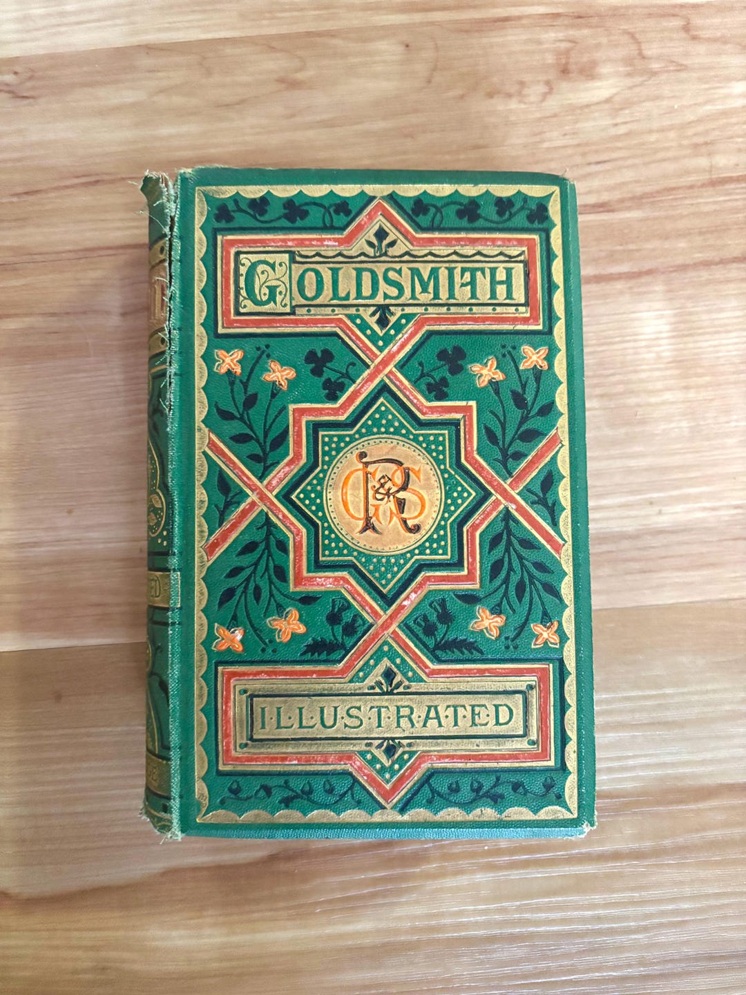 Antique 1800s Oliver Goldsmith Book, Gold Painted Pages - Etsy