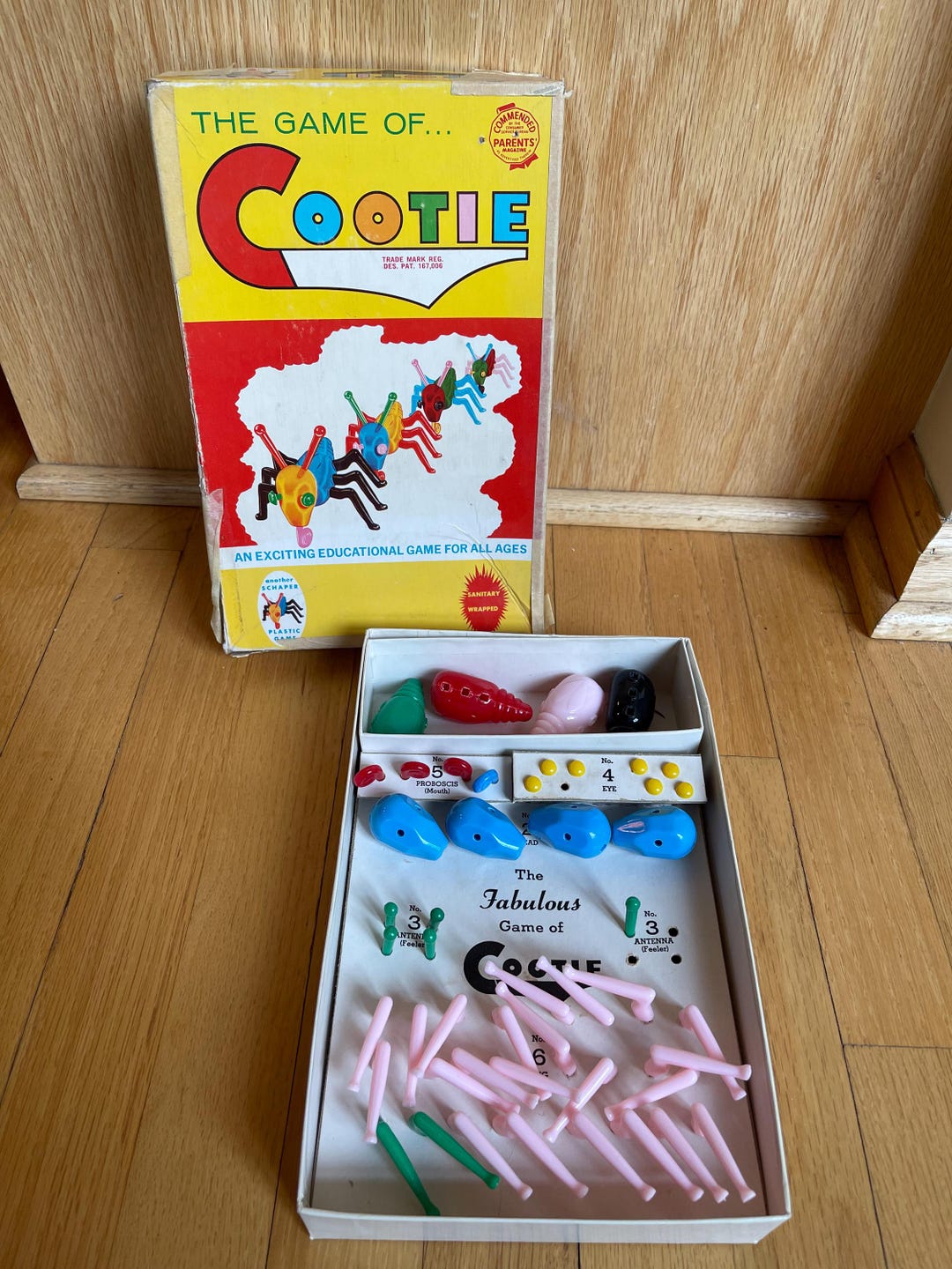 Vintage Game of Cootie Trade Mark Reg. Des. Pat. 167,006 - Etsy