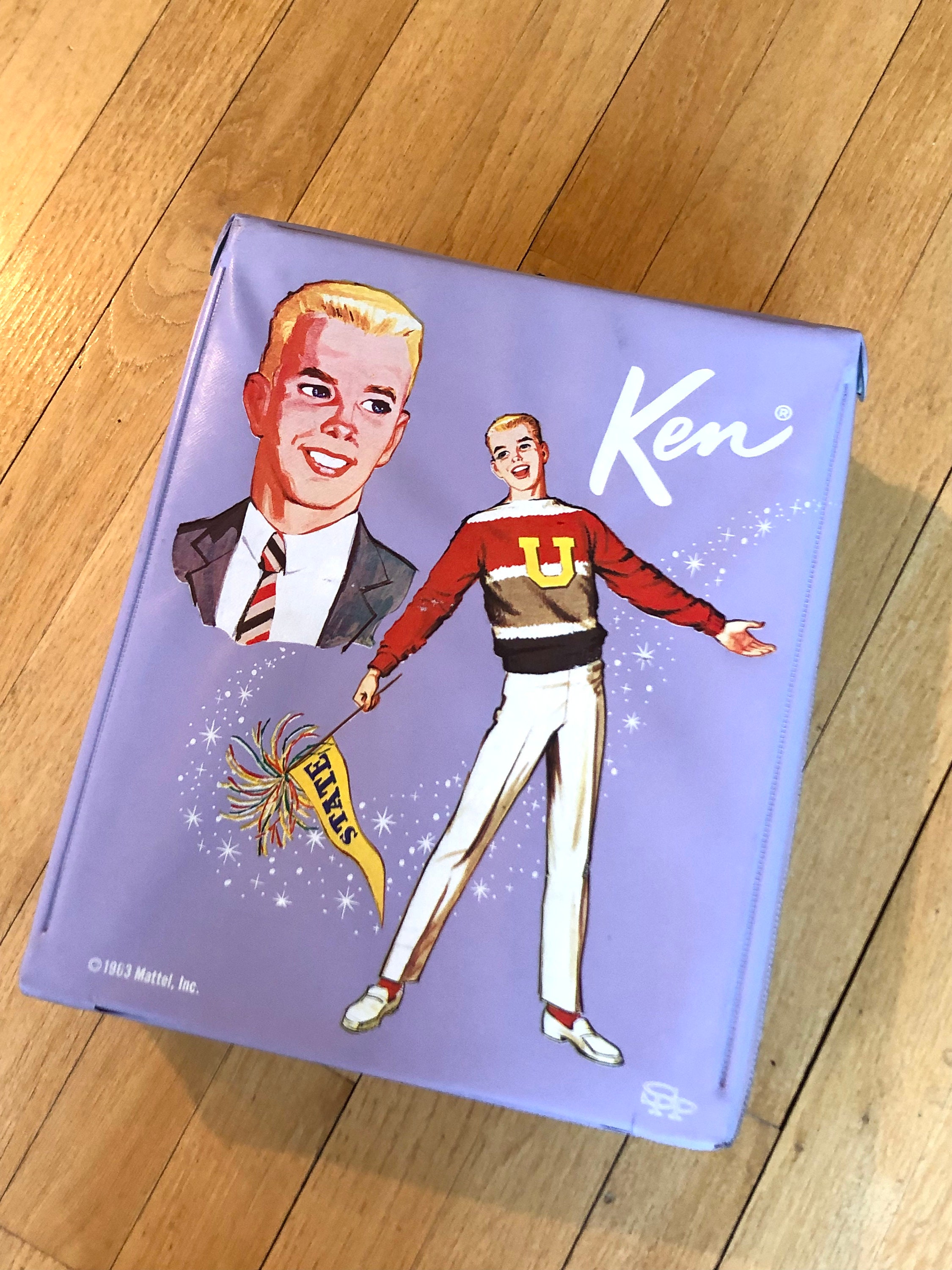 Vintage RARE 1963 Purple Mattel Barbie's Boyfriend Ken Carrying Doll ...