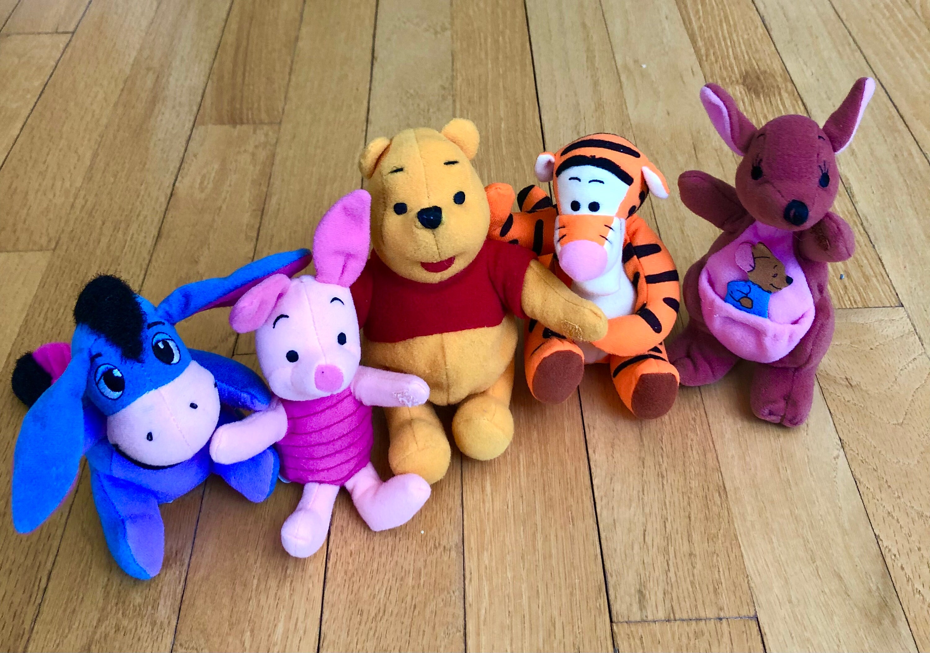 Rare COMPLETE 1997 Mattel Marked Pooh & Friends Set of 5 Plush ...