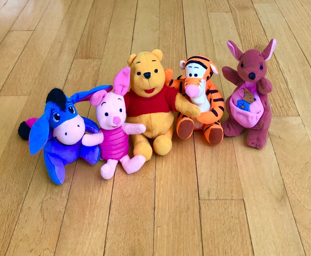 Rare COMPLETE 1997 Mattel Marked Pooh & Friends Set of 5 Plush ...
