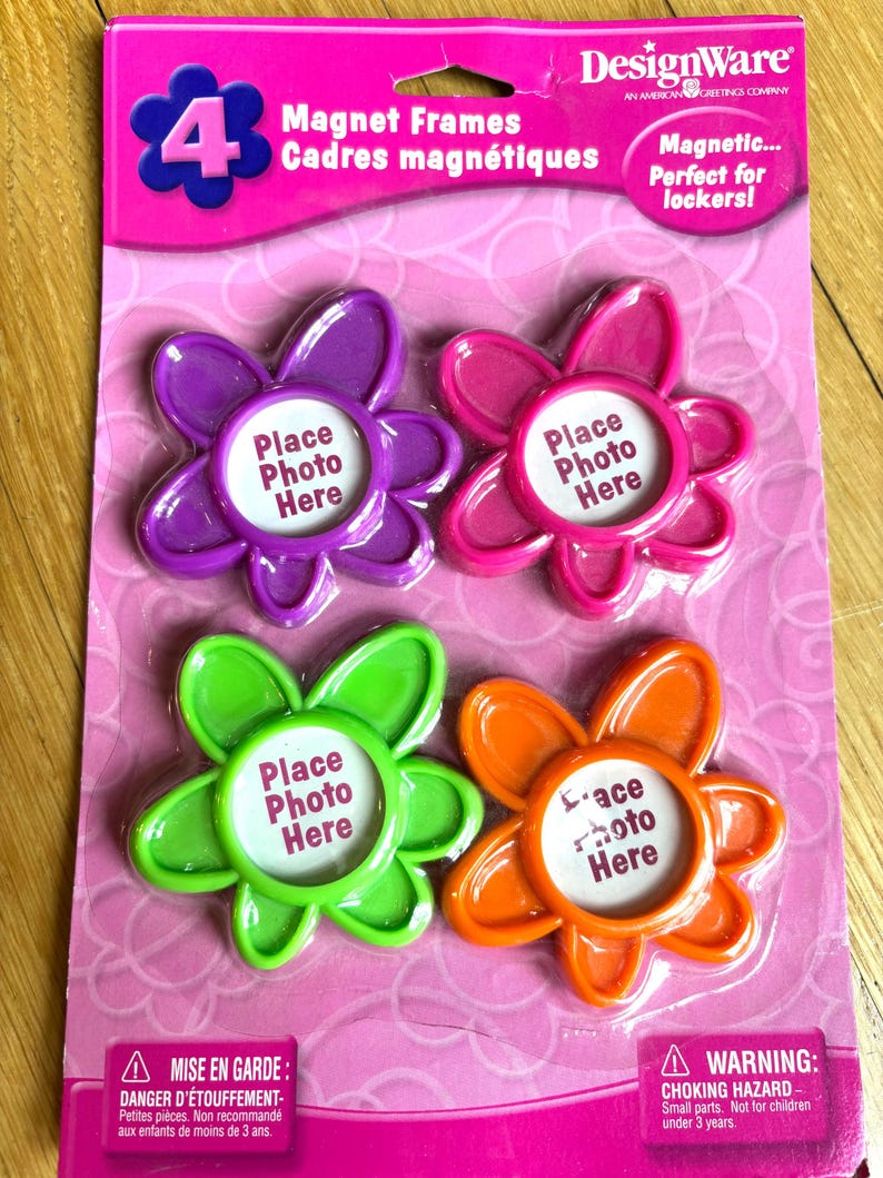 Y2K Early 2000s Girly Colorful Flower Magnets With Photo Inserts - Etsy