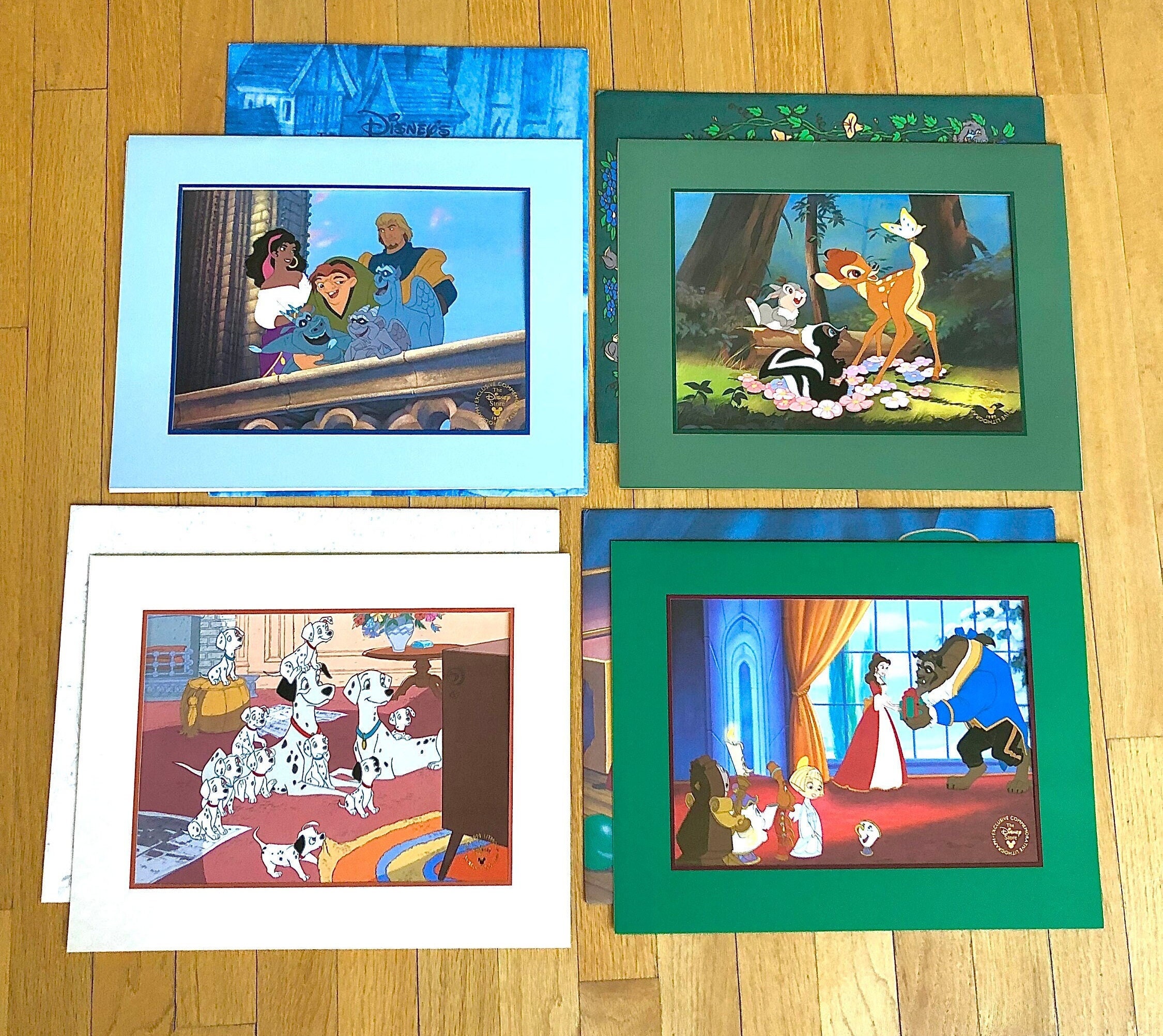 Disney's Collectible Lithograph Printed in the USA Lot of 4 Beauty and ...
