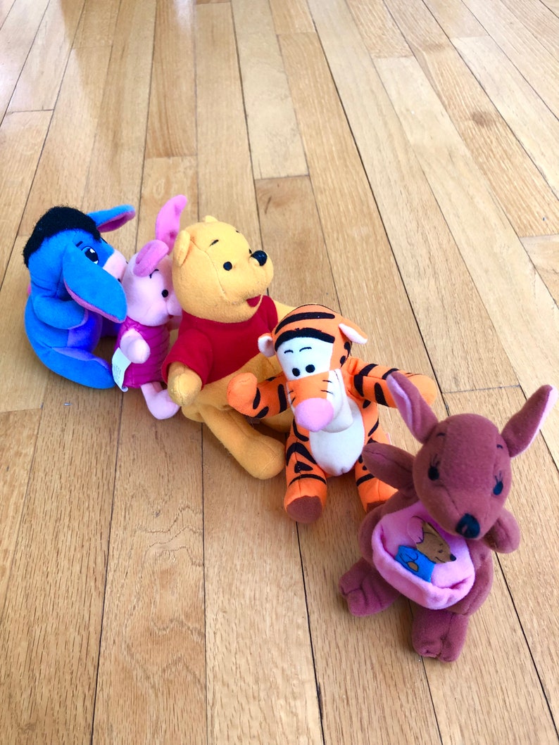 Rare COMPLETE 1997 Mattel Marked Pooh & Friends Set of 5 Plush ...