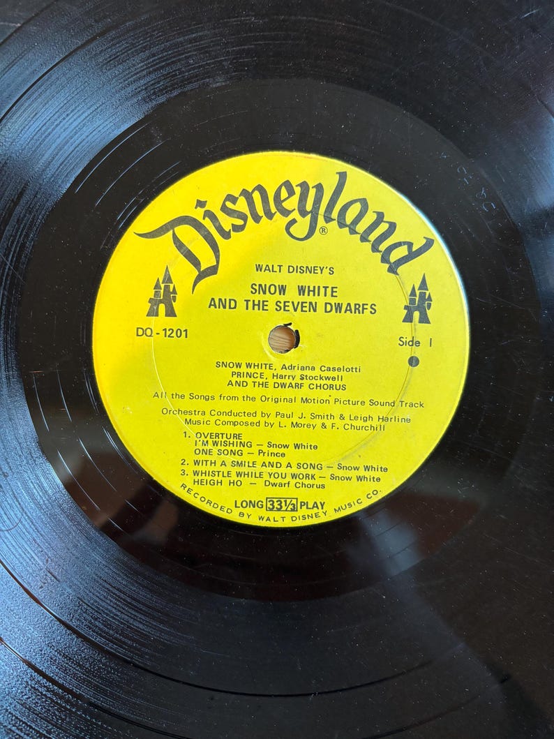 Vintage Disney’s "snow White and the Seven Dwarfs" Vinyl - Etsy