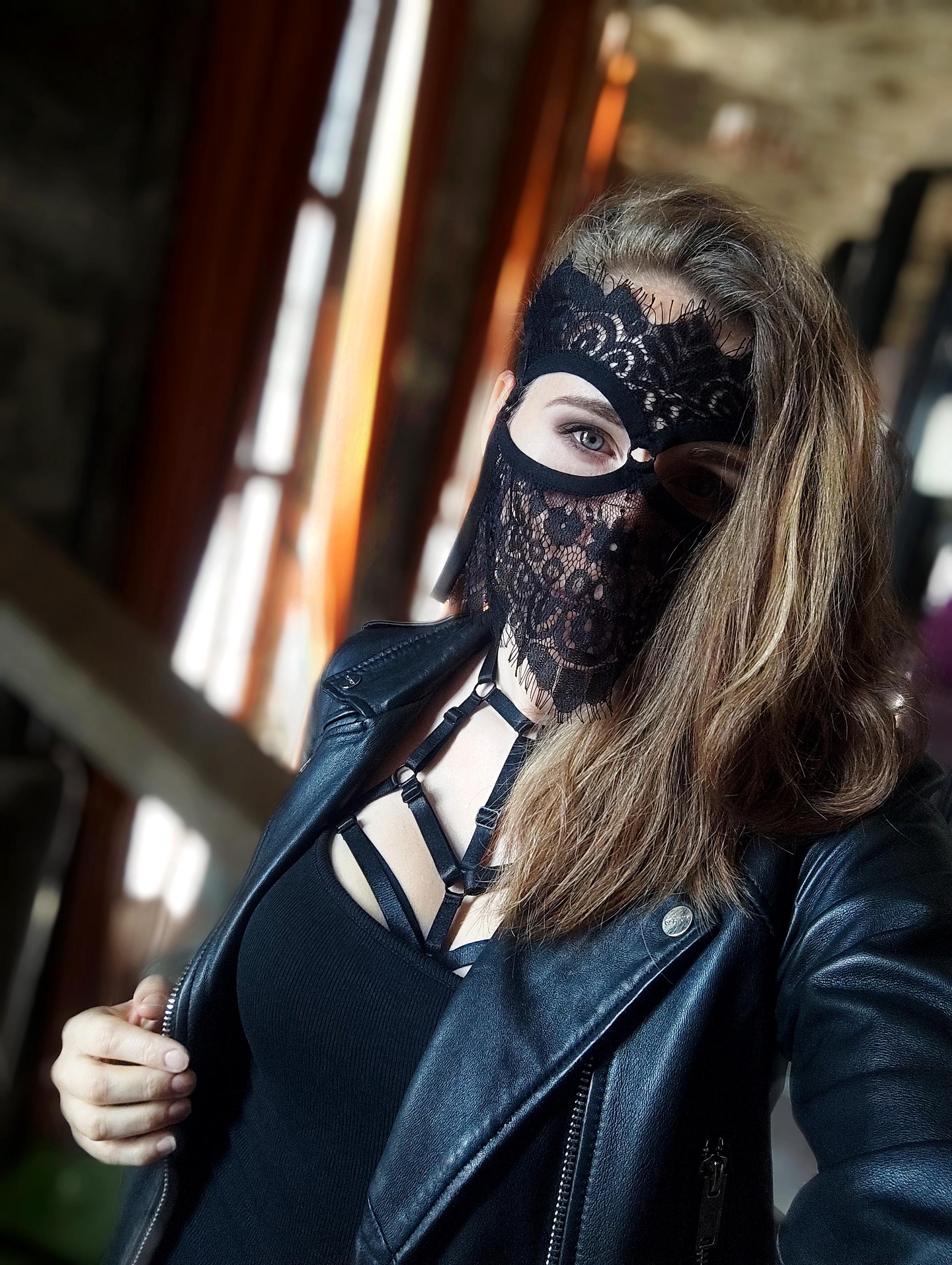 Handmade Mask,lace Mask,rave Mask,pole Dance,balaclava,gothic Mask ...