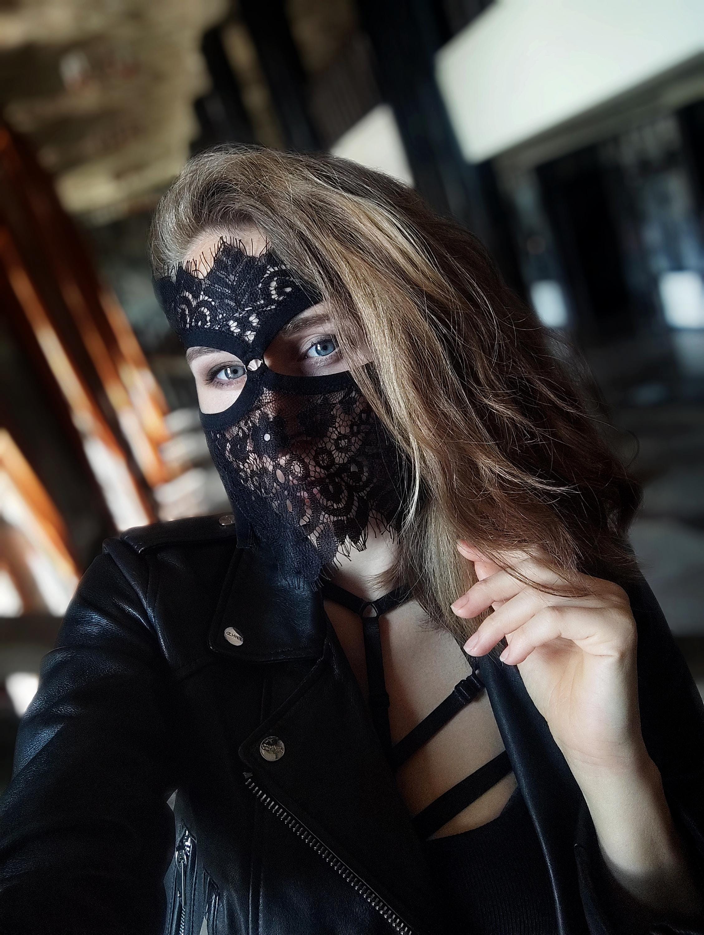 Handmade Mask,lace Mask,rave Mask,pole Dance,balaclava,gothic Mask ...