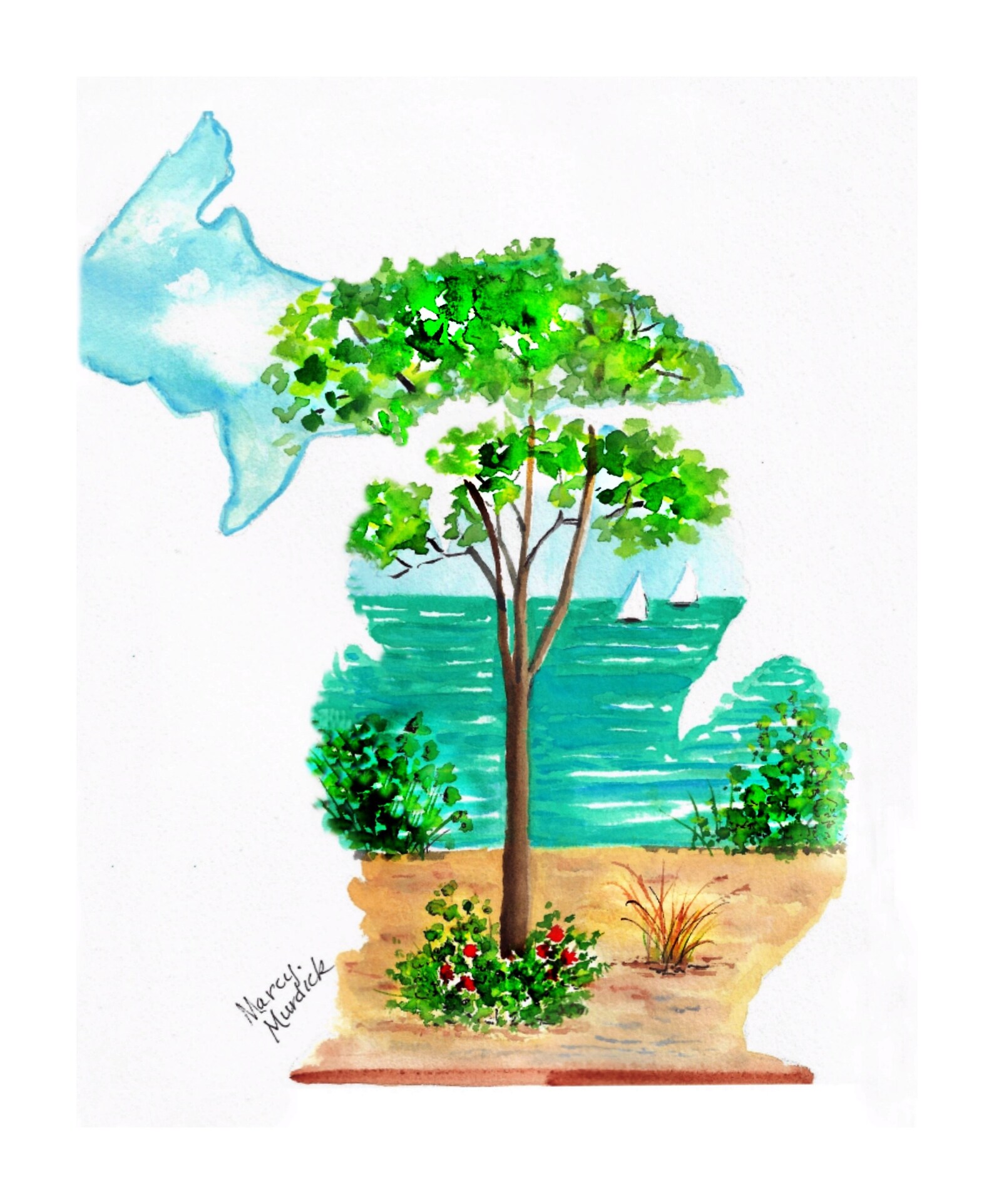 Set of Michigan 4 Seasons Ea. Print 8 x 10 Matted to 11 x | Etsy