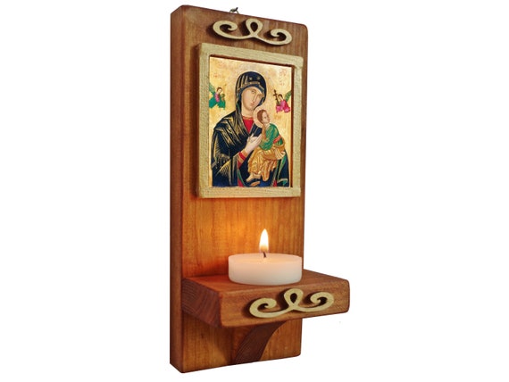 Holy Mary wooden altar religion gift christian art Blessed | Etsy