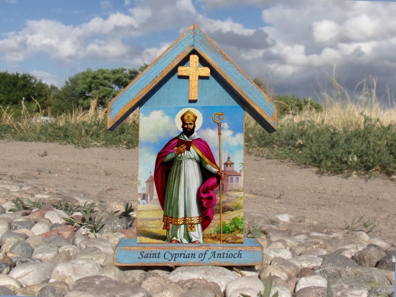 Saint Cyprian St Cyprian of Antioch catholic icon with | Etsy