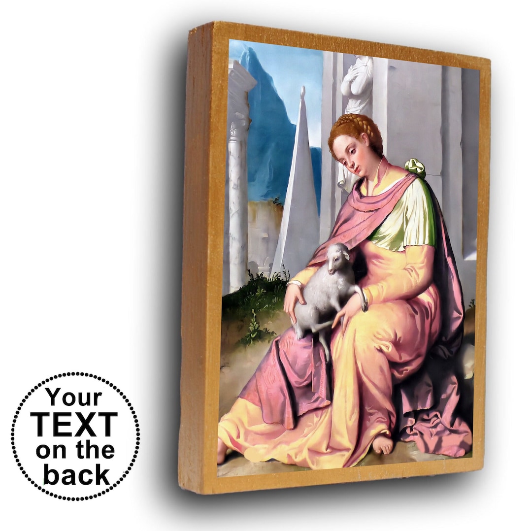 Saint Agnes Icon, St Agnes Altar, Agnes Printable, Saint Agnes of Rome ...
