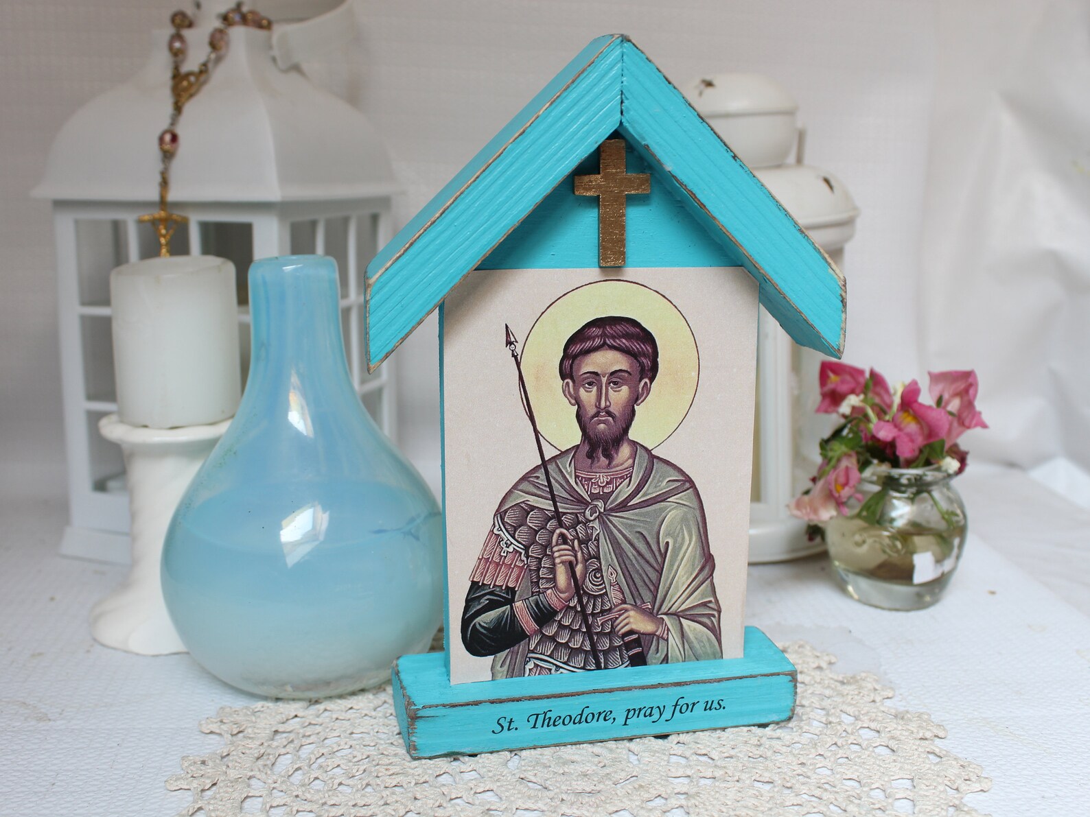 Saint Theodore Icon, St. Theodore Altar, Christian Icon, Baptisim Gift ...