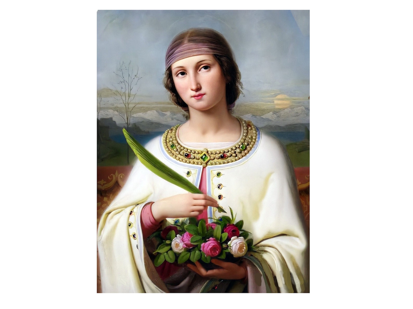 St Dorothy Icon Christian Home Decor Catholic Saints Saint - Etsy