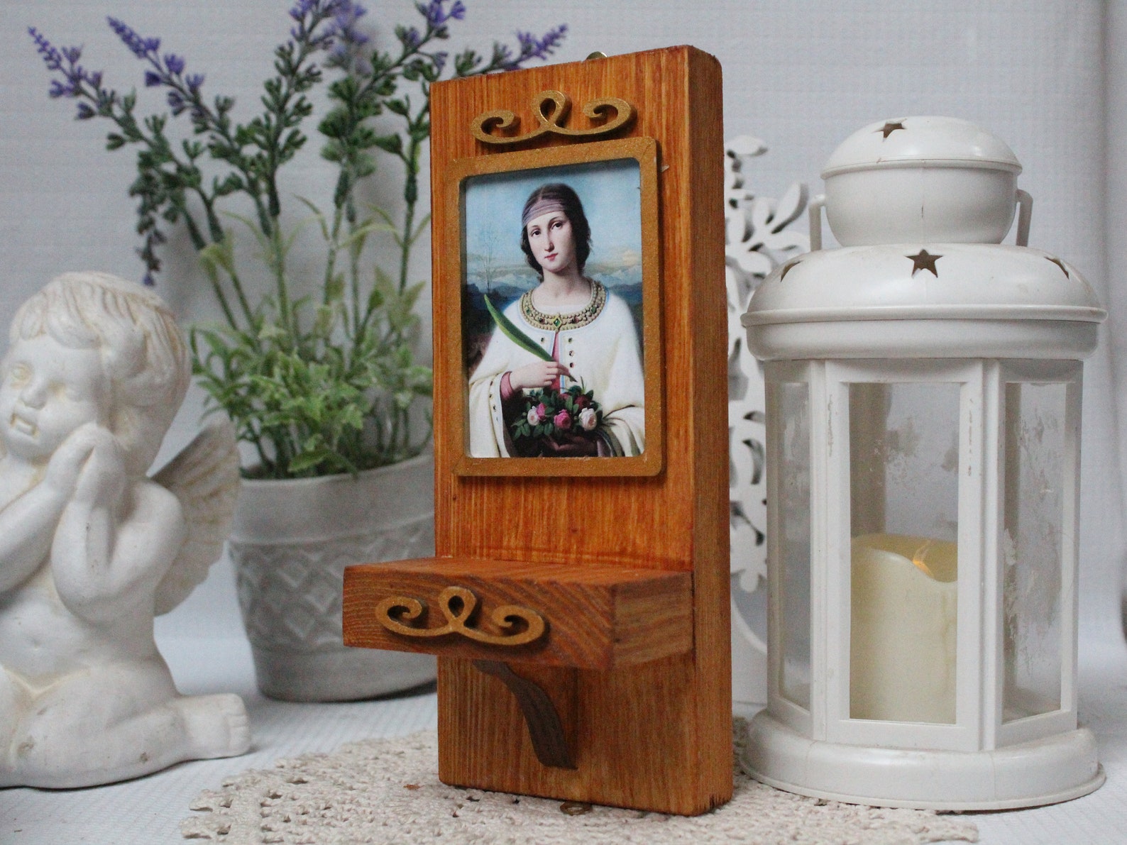 St Dorothy Icon, Christian Home Decor, Catholic Saints, Saint Dorothy ...