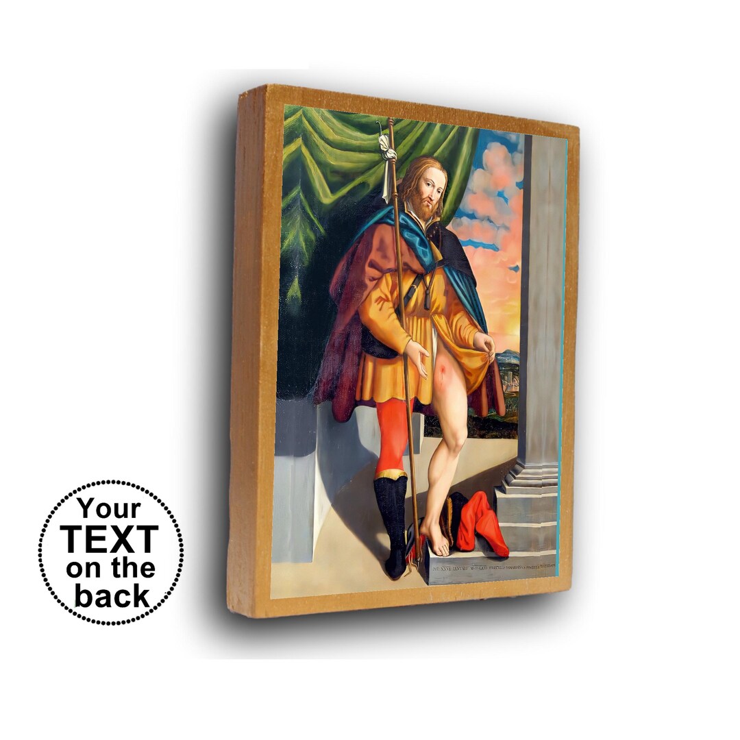 St Rocco, St Roch Icon, Saint Roch, Patron Saint of Dogs, Christian ...