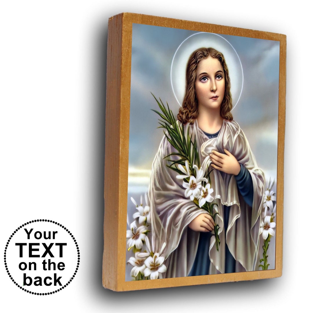 St Maria Goretti, Catholic Saints, Saint Maria Goretti Icon on Wood - Etsy