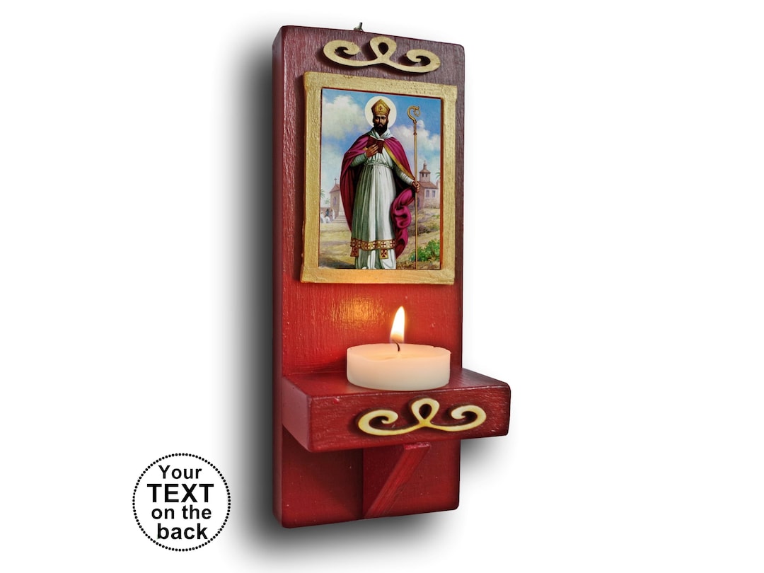 Saint Cyprian, Catholic Gift, St Cyprian of Antioch, Wooden Altar, Holy ...