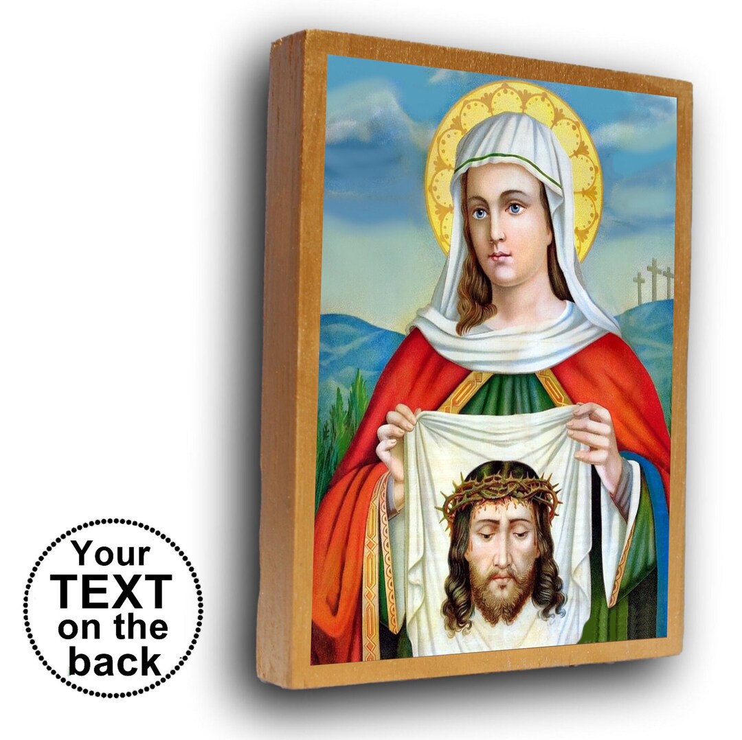Icon of Saint Veronica, St Veronica Print, Religious Custom Gift, First ...