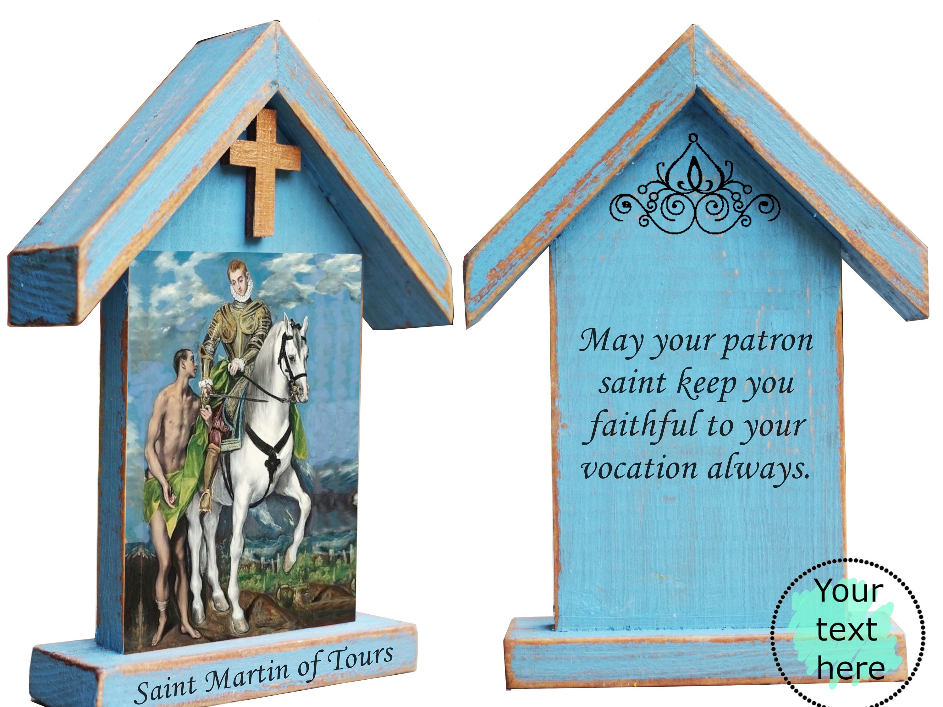Saint Martin of Tours christian wall art st Martin | Etsy