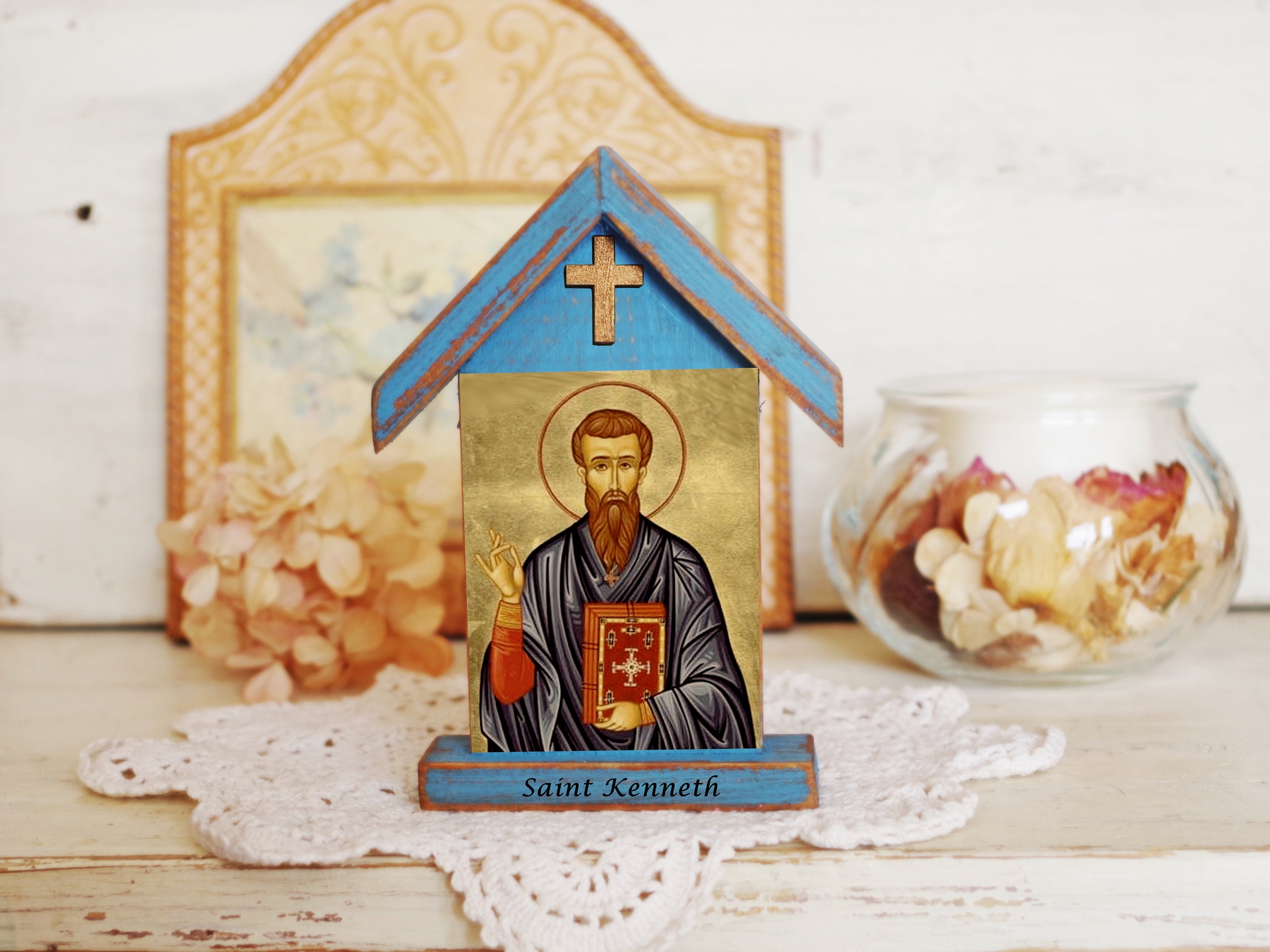 Saint Kenneth Saint Canice Christening for boy Saint Kenny | Etsy