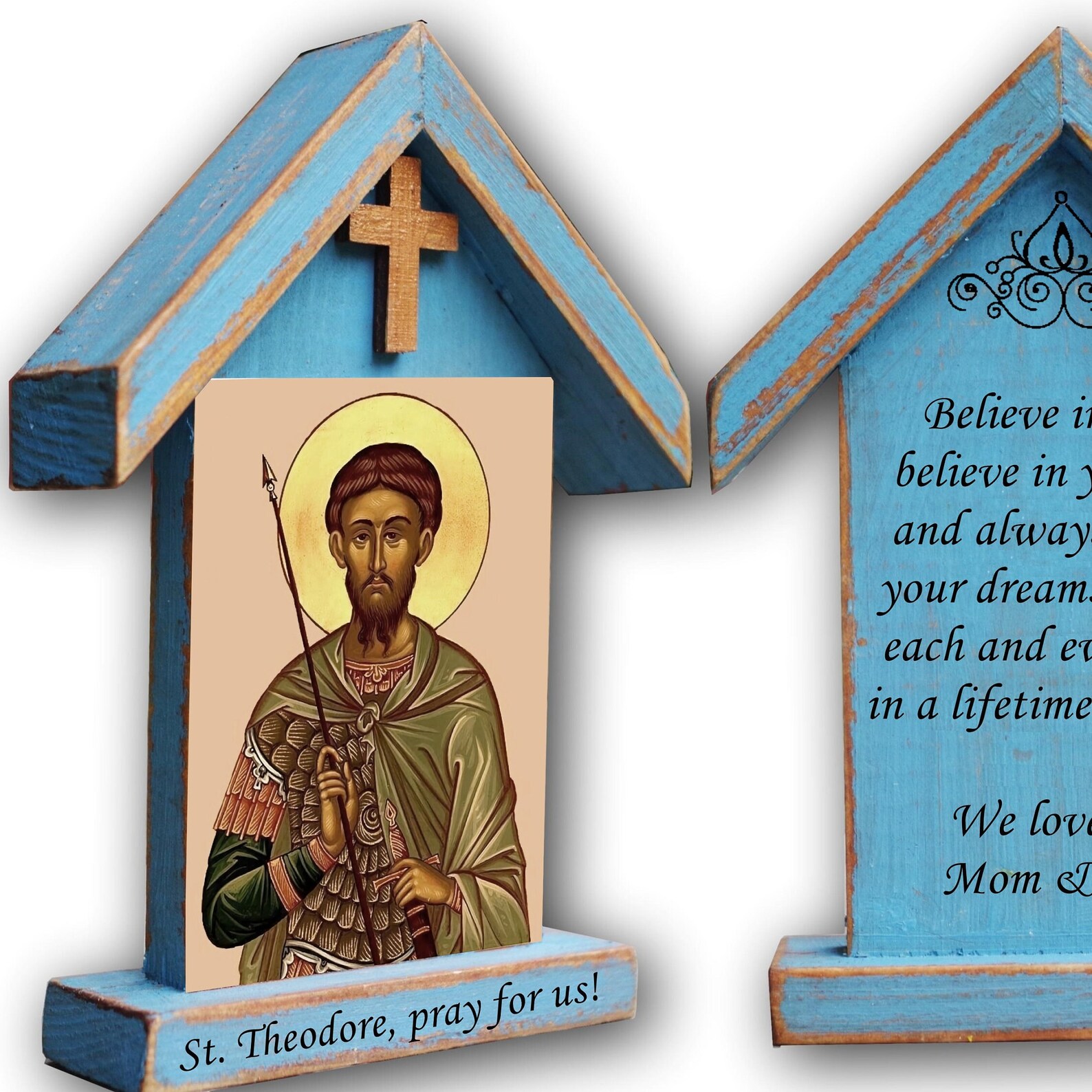 Saint Theodore Icon, St. Theodore Altar, Christian Icon, Baptisim Gift ...
