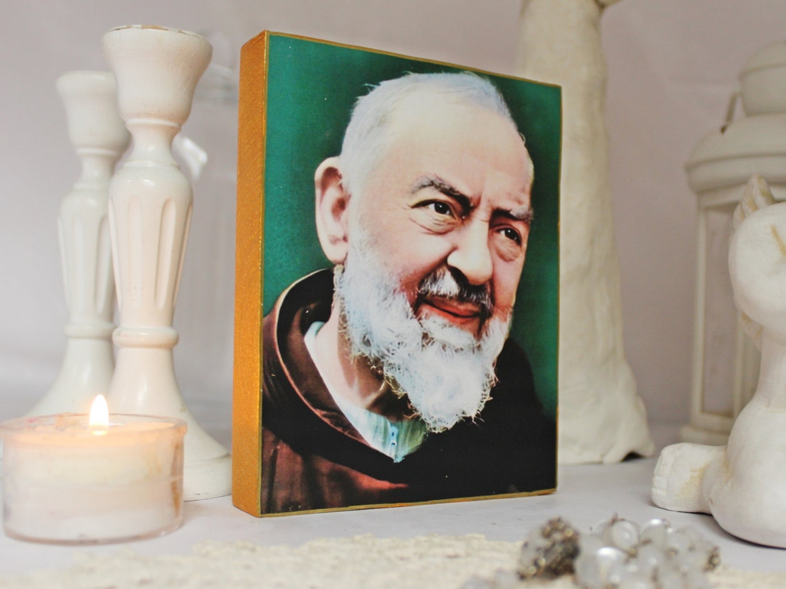 Icon of St Padre Pio Saint Pio Printable Pio Altar | Etsy