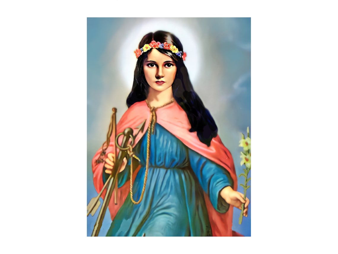 Saint Philomena Icon St Philomena Print Religious Gift - Etsy
