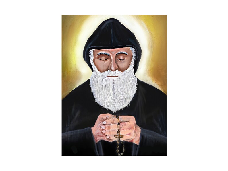 St Charbel Makhlouf St Charbel Icon Spiritual Gift Sharbel - Etsy