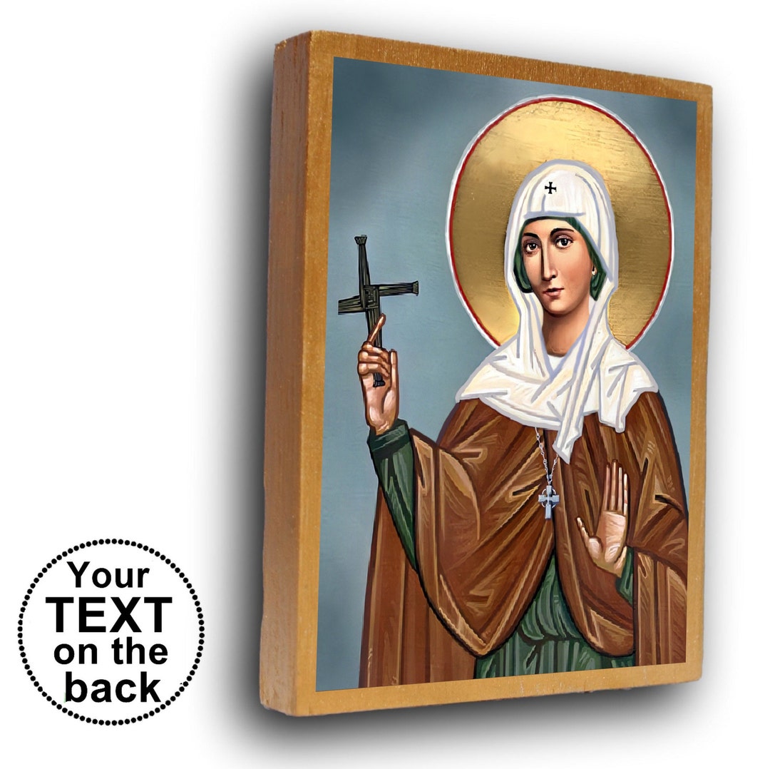 St Brigid Icon, Saint Brigid of Ireland, Patroness of Ireland, St ...