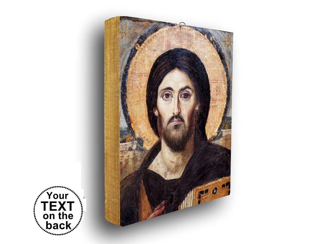 Ikon of Jesus Christ, Jesus Print, Wooden Altar, Catholic Gift ...