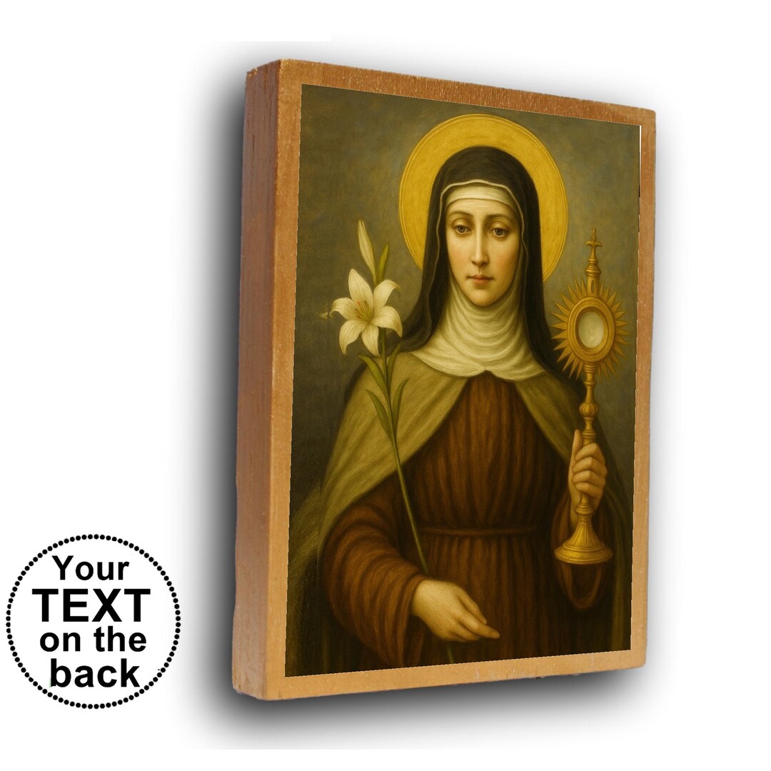 Saint Clare of Assisi Icon, Custom Wooden Religious Gift - Etsy
