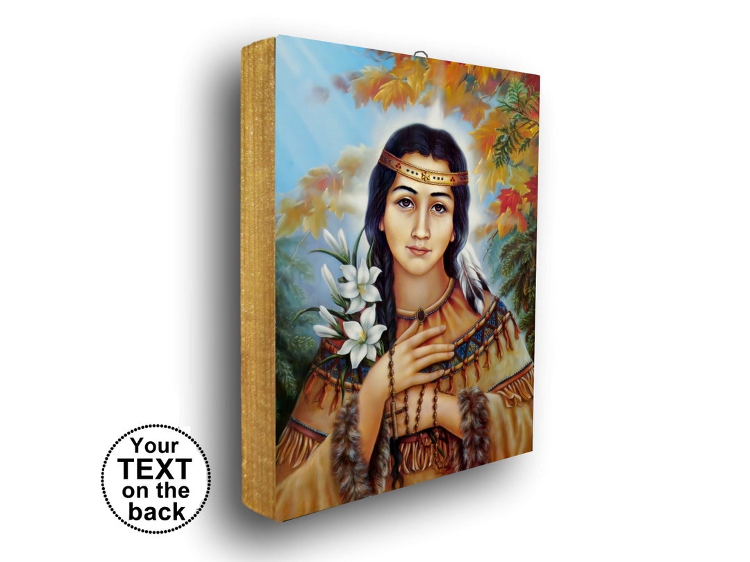 Saint Kateri Tekakwitha St Kateri Icon Lily of the Mohawks - Etsy