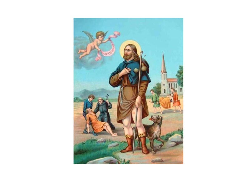 Patron of the sick Saint Roch catholic shrine box St Roch | Etsy