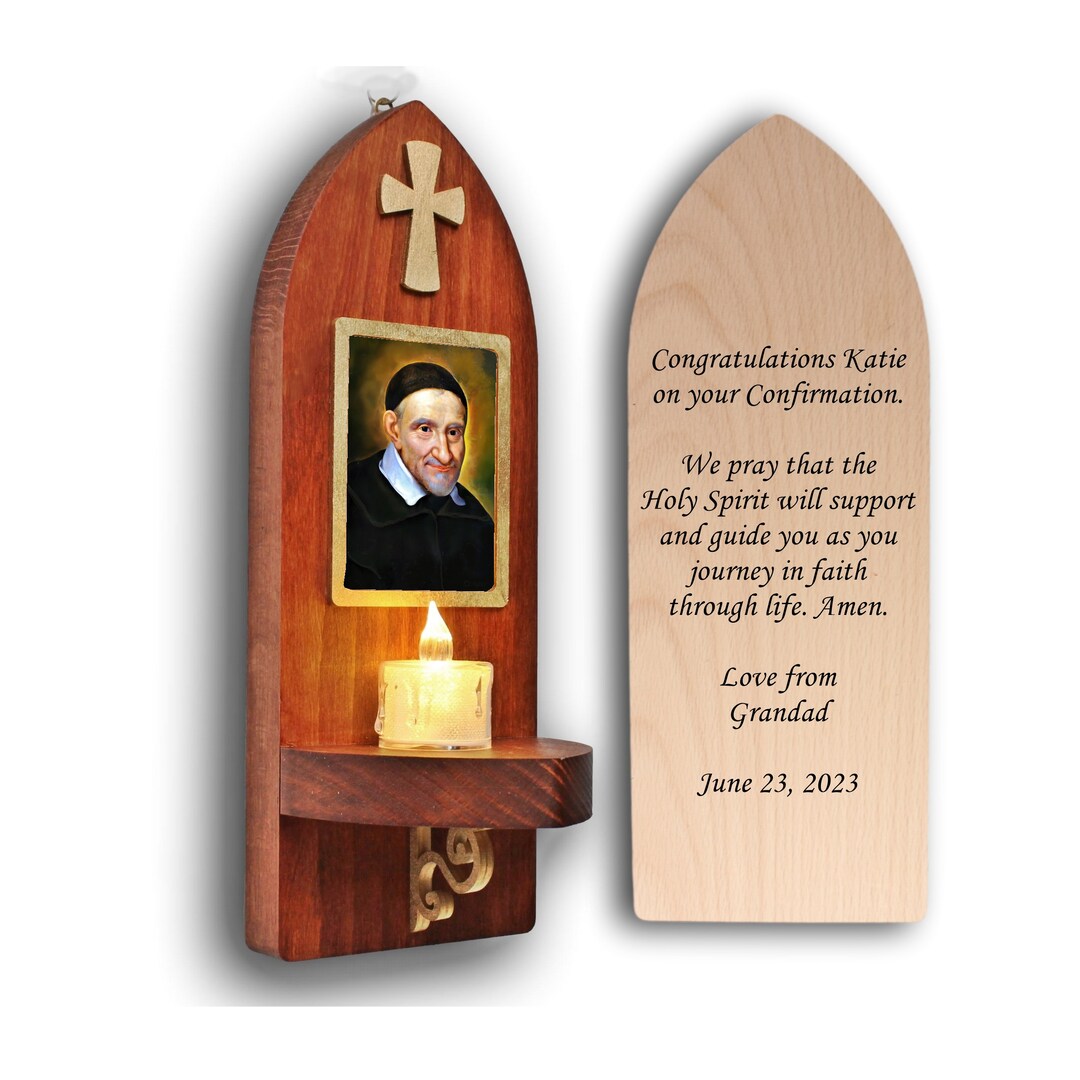 St Vincent De Paul Icon, Saint Vincent Altar, Vincent, Christian Wall ...