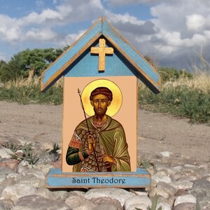Saint Theodore Icon, St. Theodore Altar, Christian Icon, Baptisim Gift ...