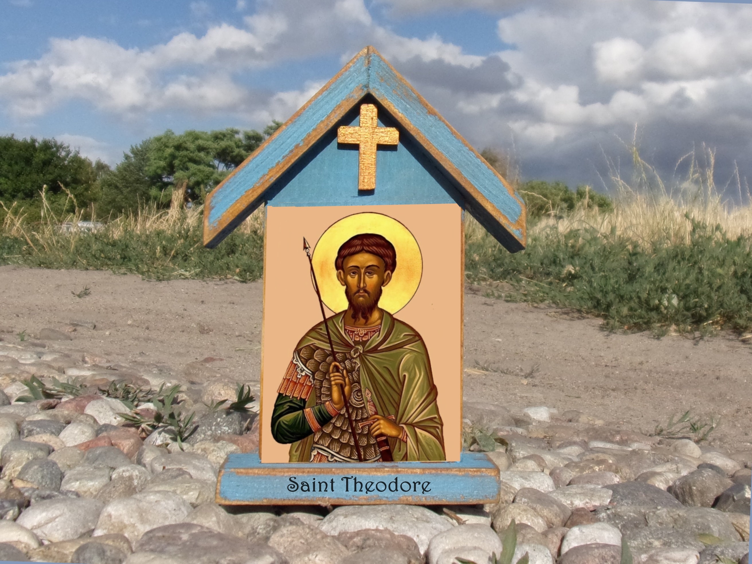 Saint Theodore Icon, St. Theodore Altar, Christian Icon, Baptisim Gift ...