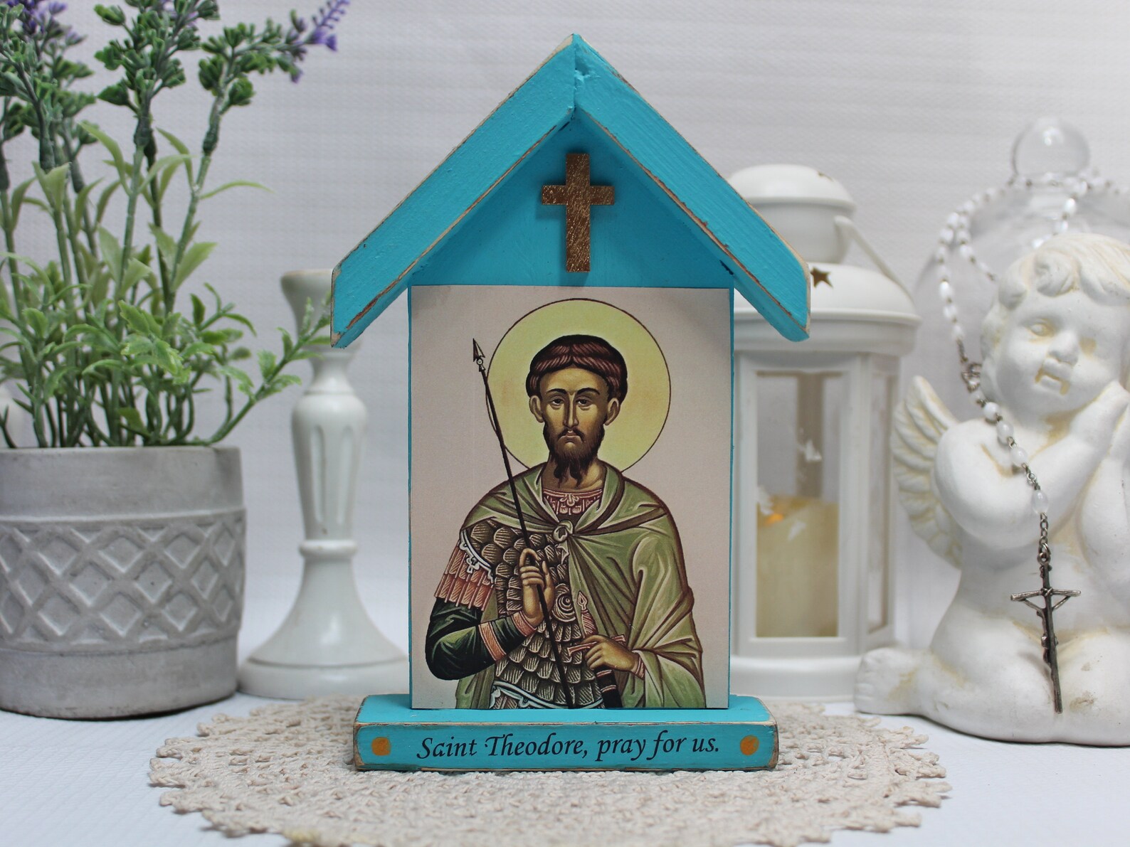 Saint Theodore Icon, St. Theodore Altar, Christian Icon, Baptisim Gift ...