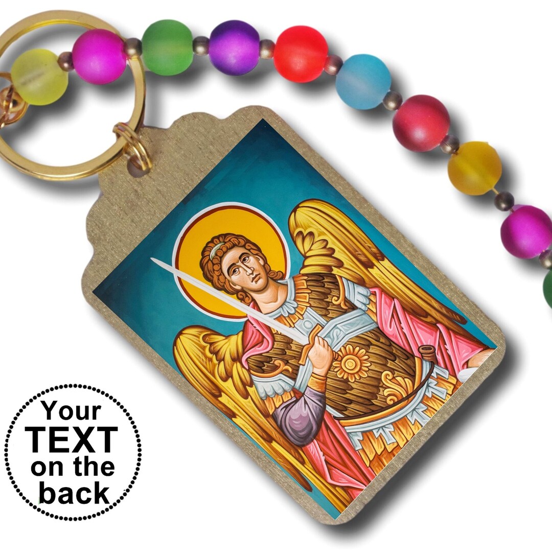 Archangel Michael Rosary, Angel Gift, Key Ring With a Rosary, Rosary ...