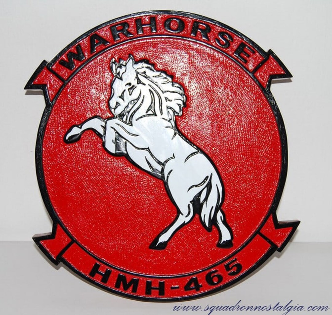 Hmh-465 Warhorse Plaque - Etsy