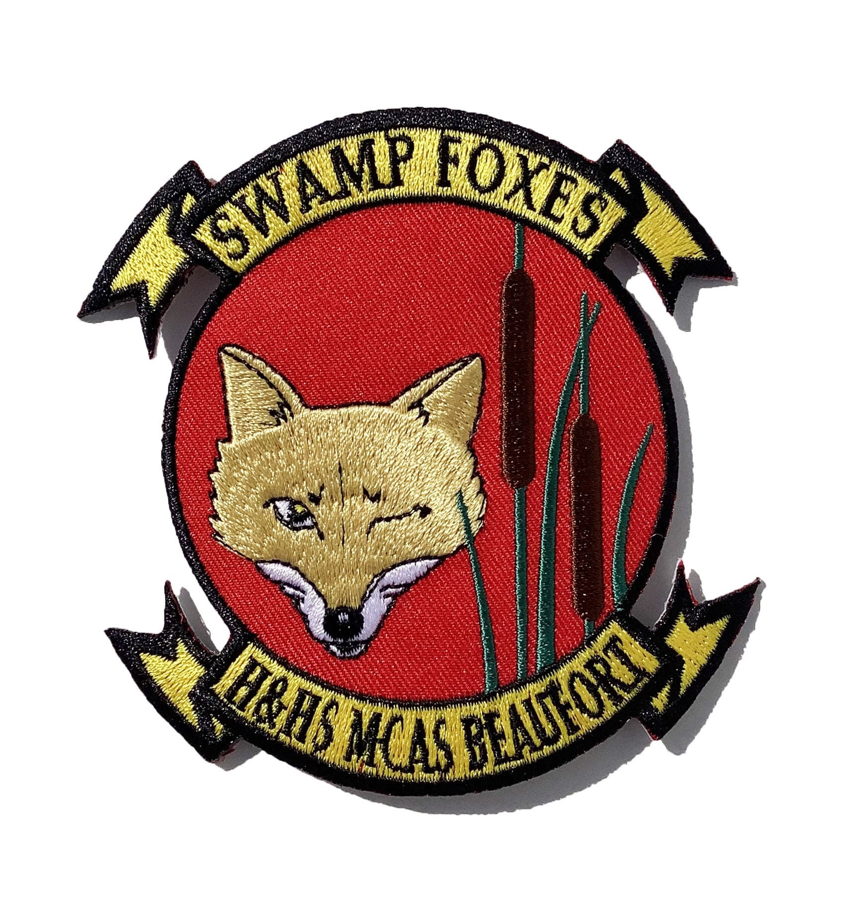 H&HS Beaufort Swamp Foxes Winky Fox Full Color Patch sew - Etsy.de